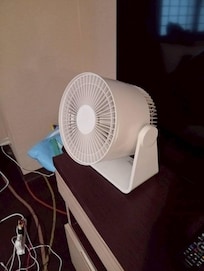 陪伴我們8個晚上的電風扇之一