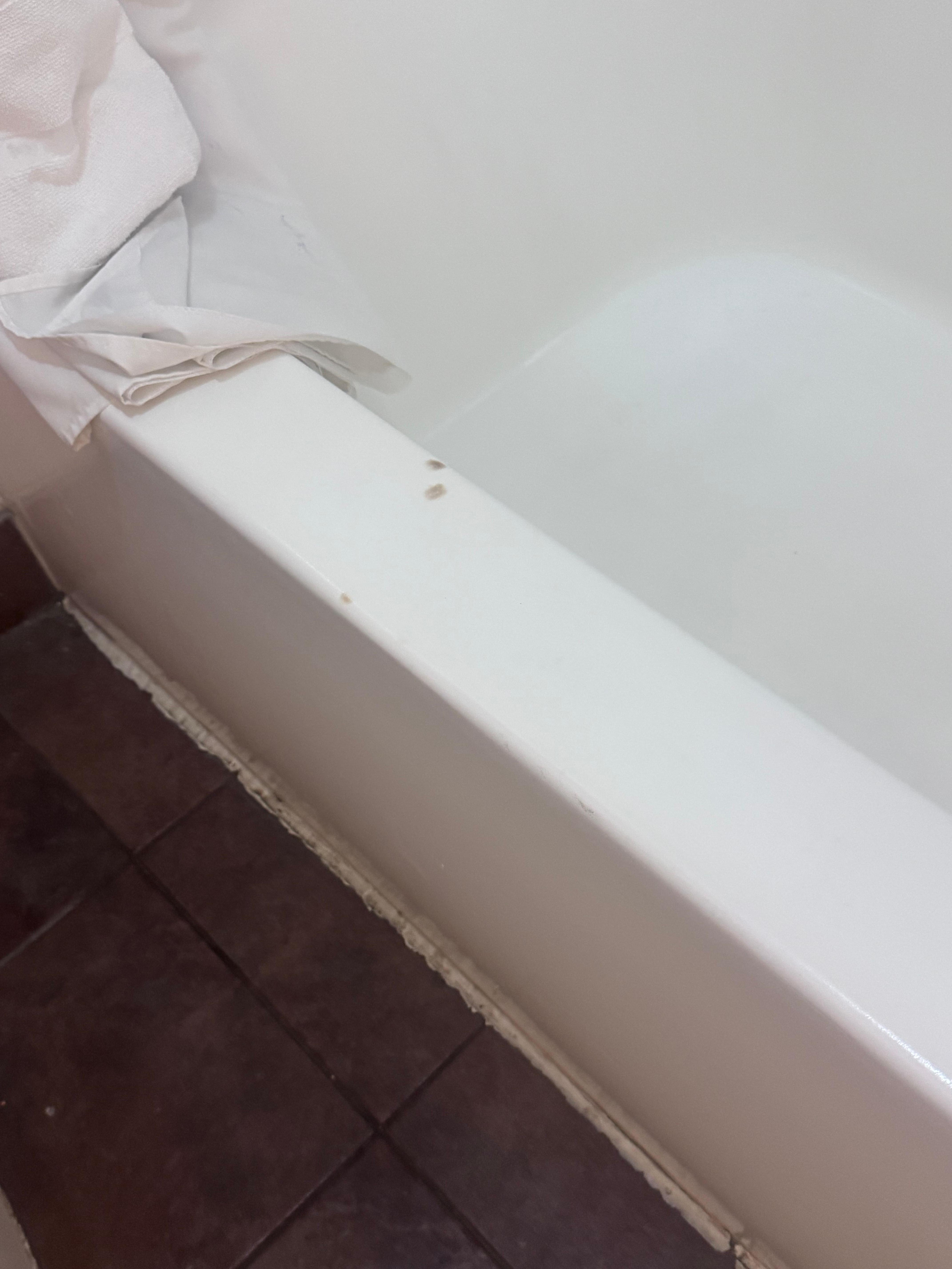 stained bathtub