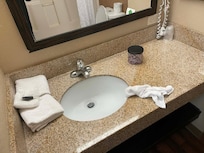 Restroom unsanitary from previous guest