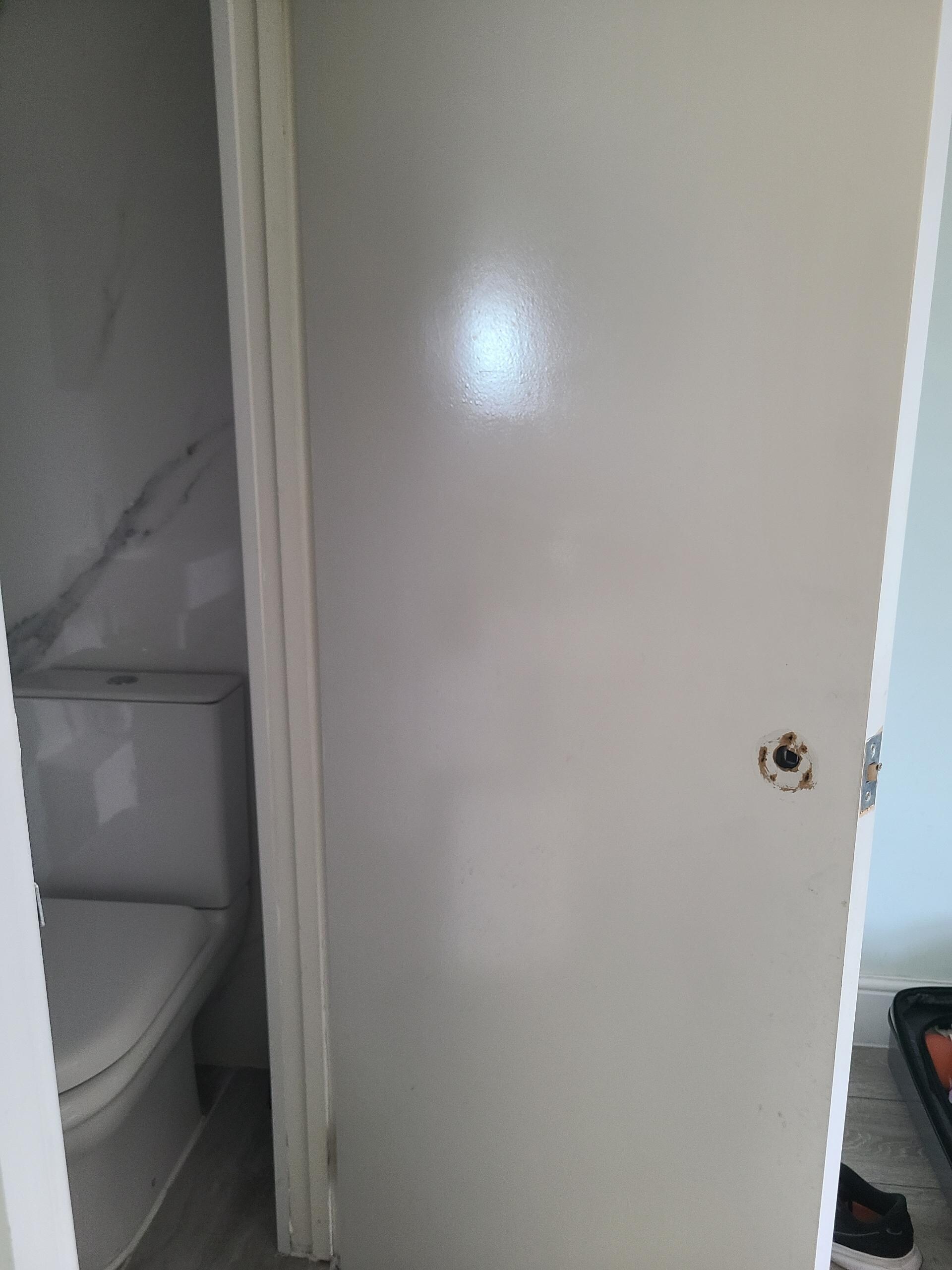 Most doors did not have working hardware 