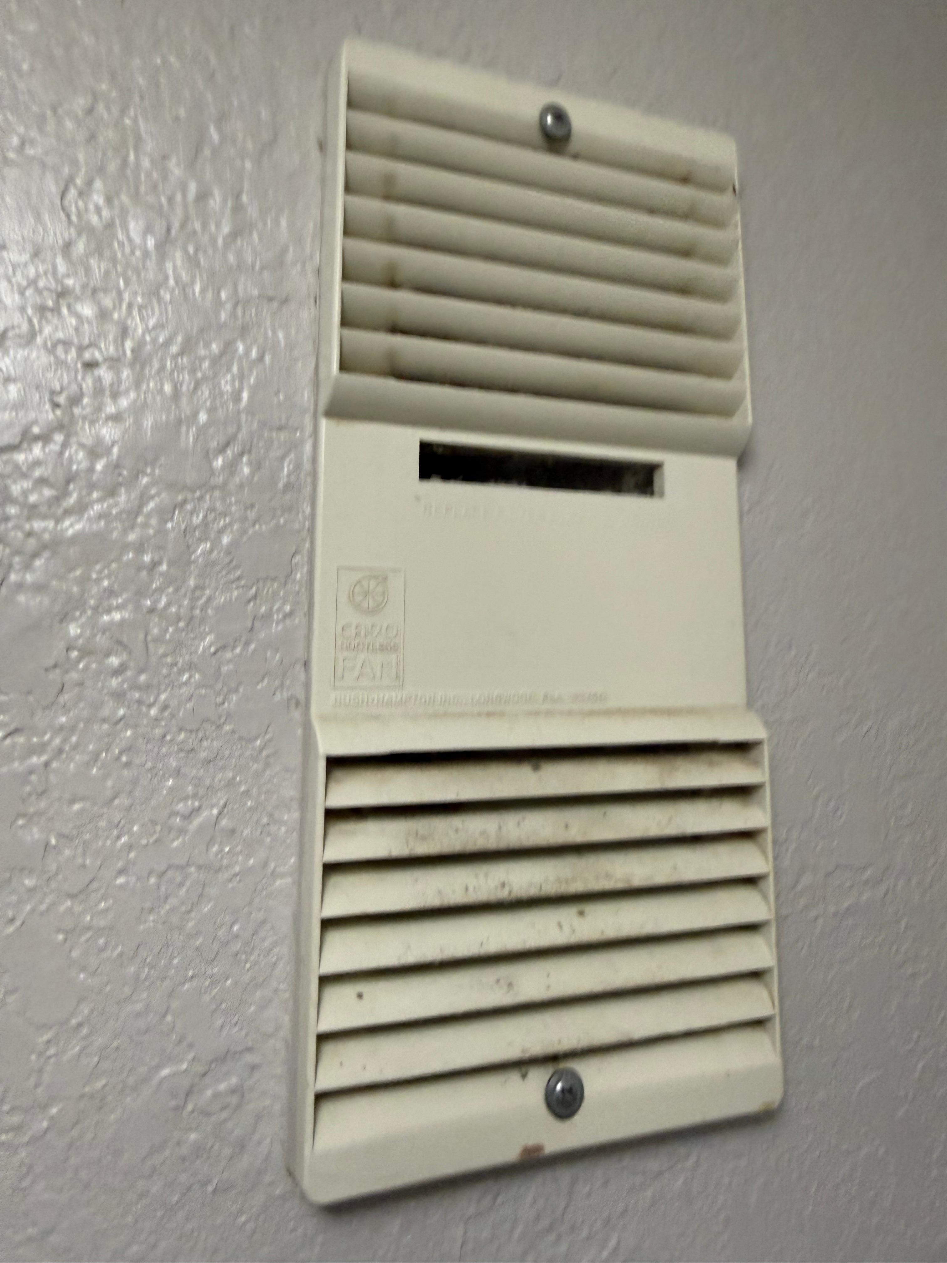 Dust / dirt within the bathroom exhaust. 