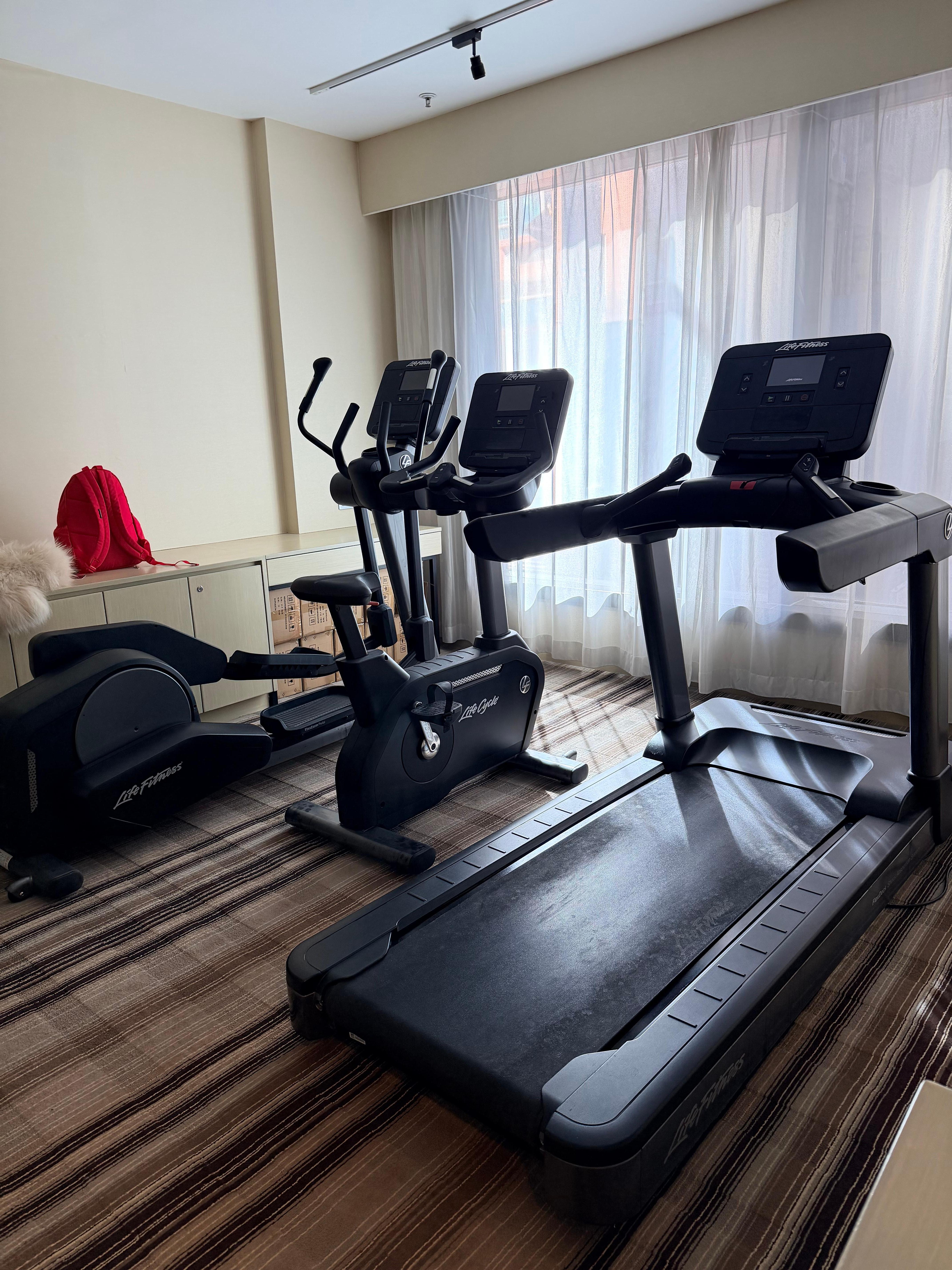 Gym on separate floor. 