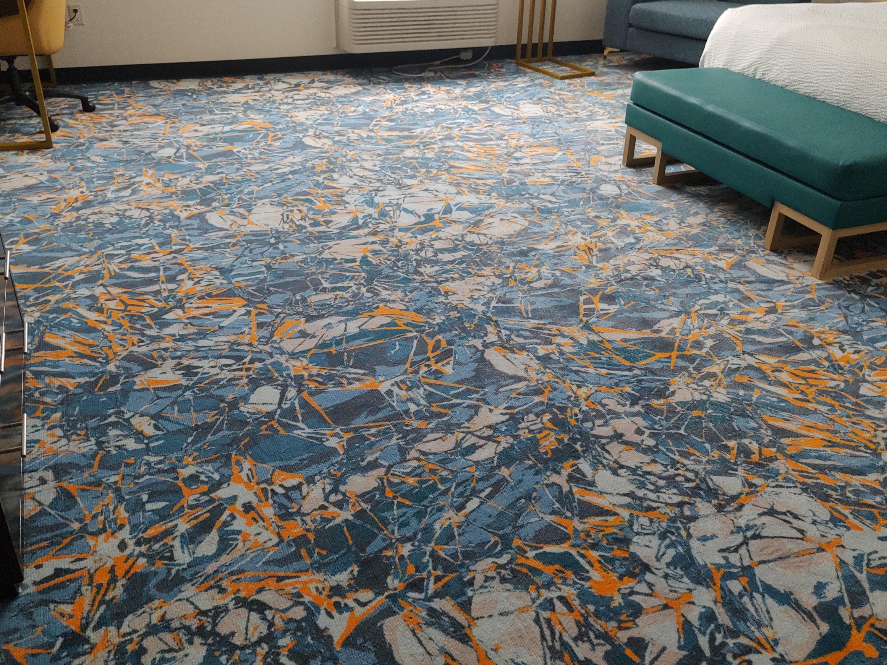 I wasn't moving but the carpet sure looked like it was!