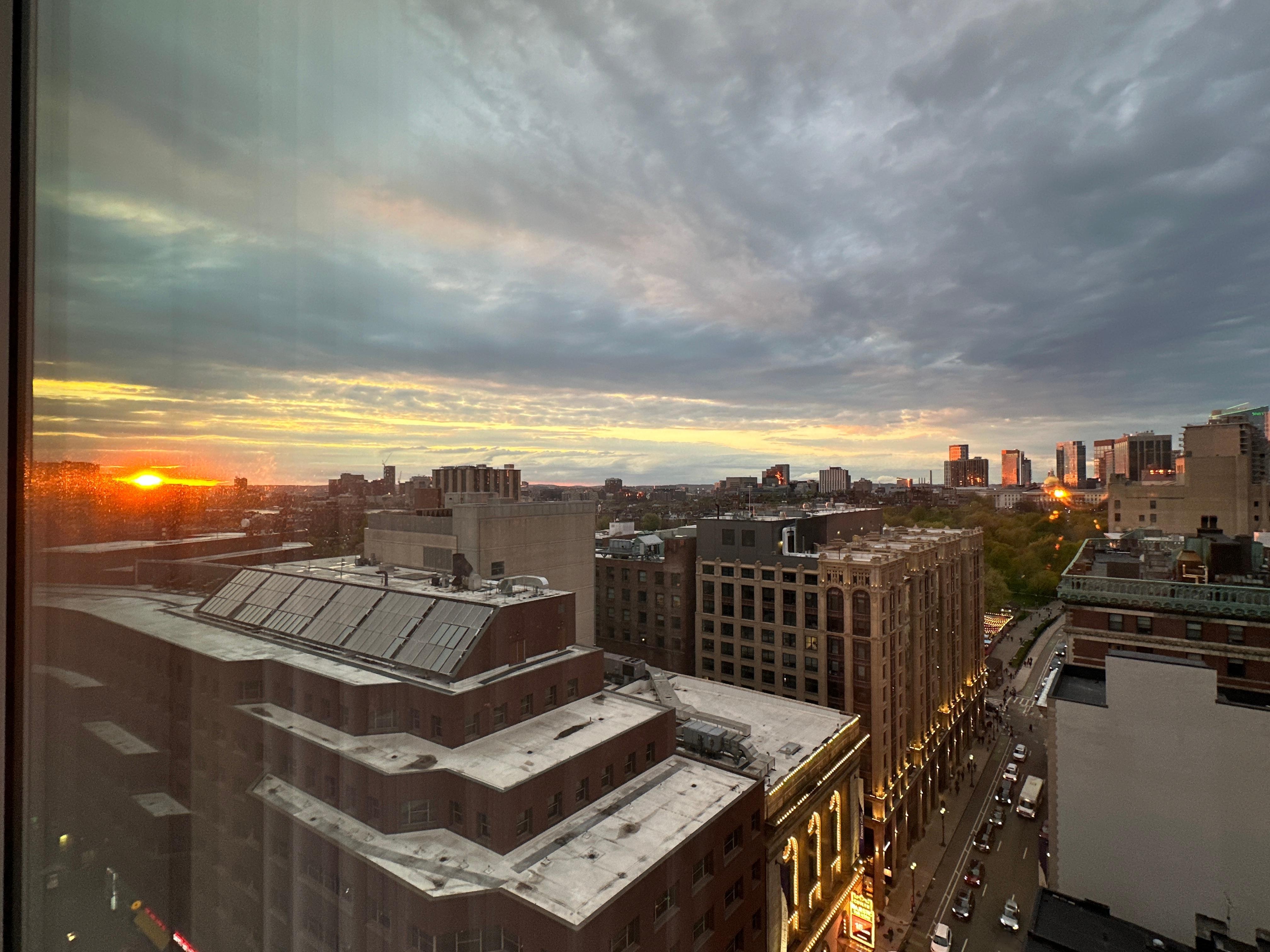 Sunset view from 17th floor room