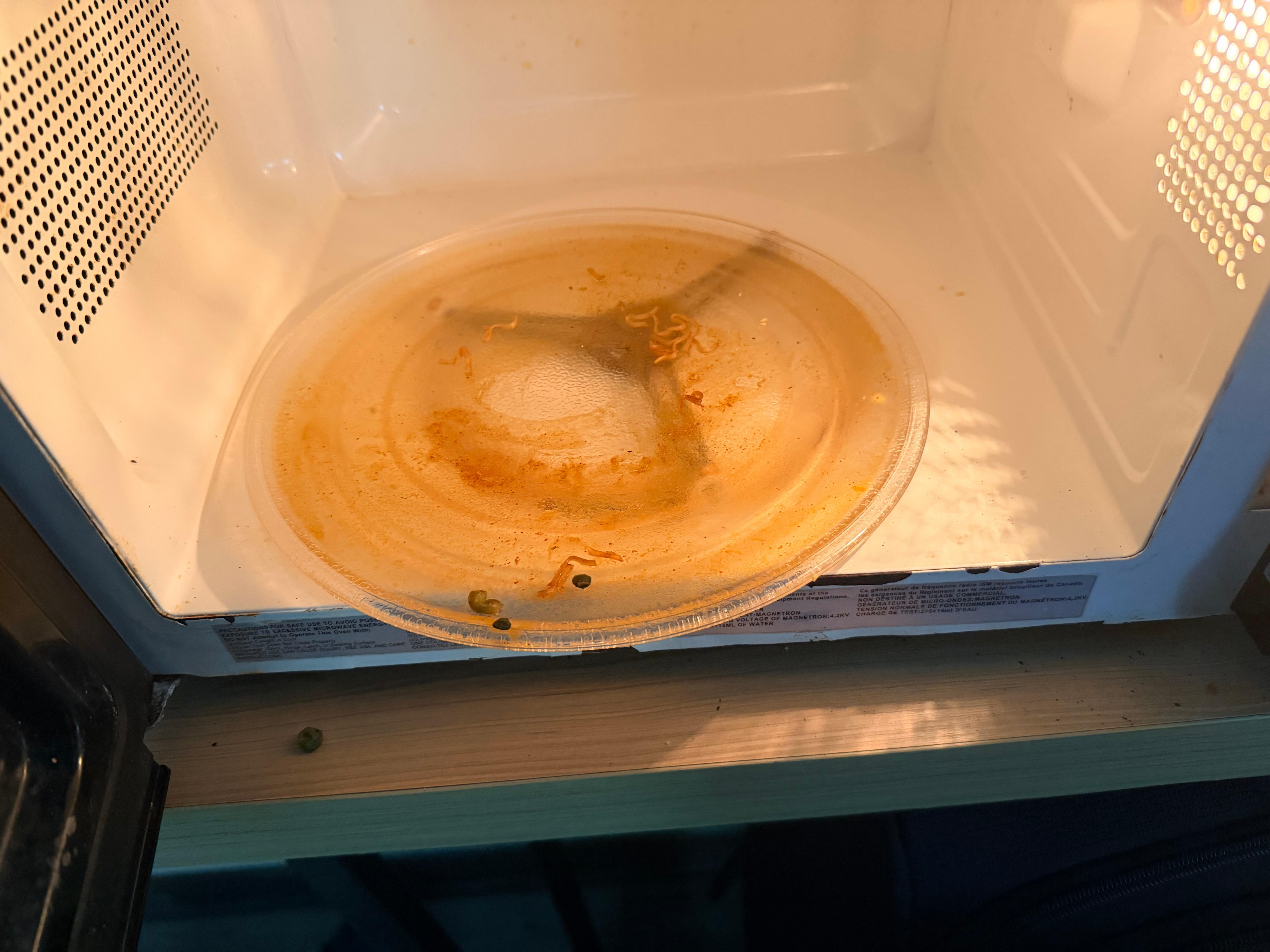 This was the microwave in my room!🤢🤮
