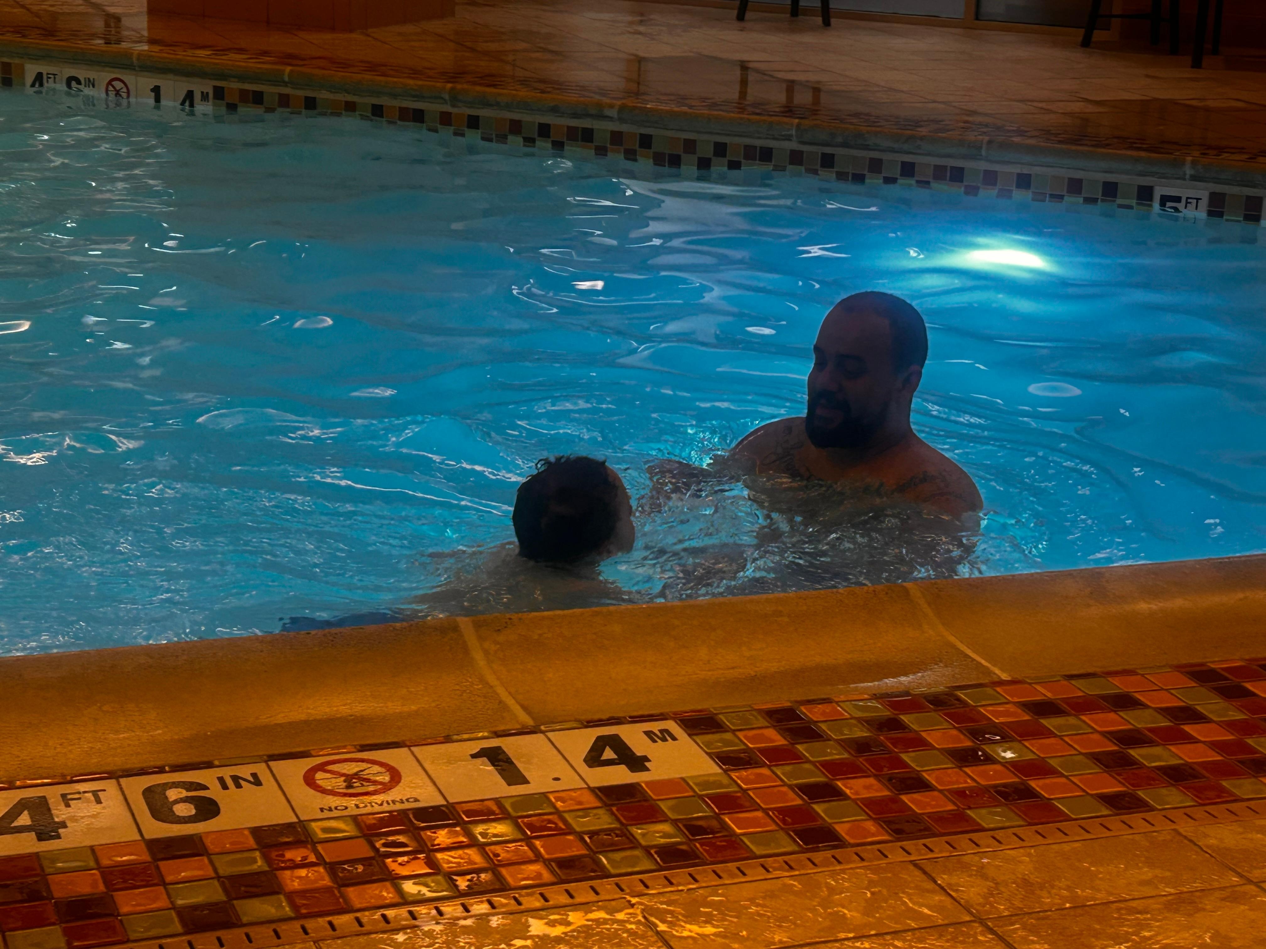 Kids enjoyed the pool area and met new friends 