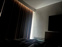 Not a complete black-out drape, but close!