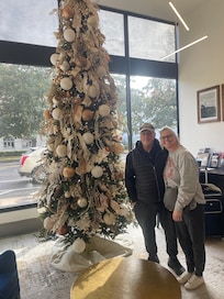 Christmas tree in the hotel lobby