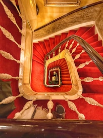 view of the beautiful traditional stairs from the top