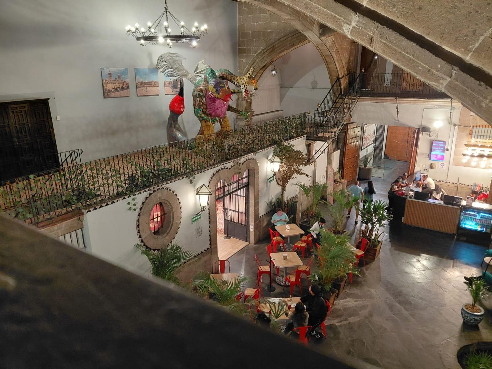 Vista de la recepcion desde el 2do piso