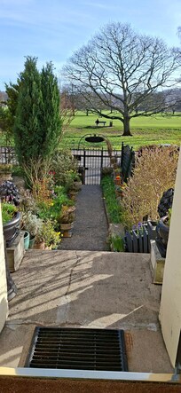 Front garden looking out onto the park