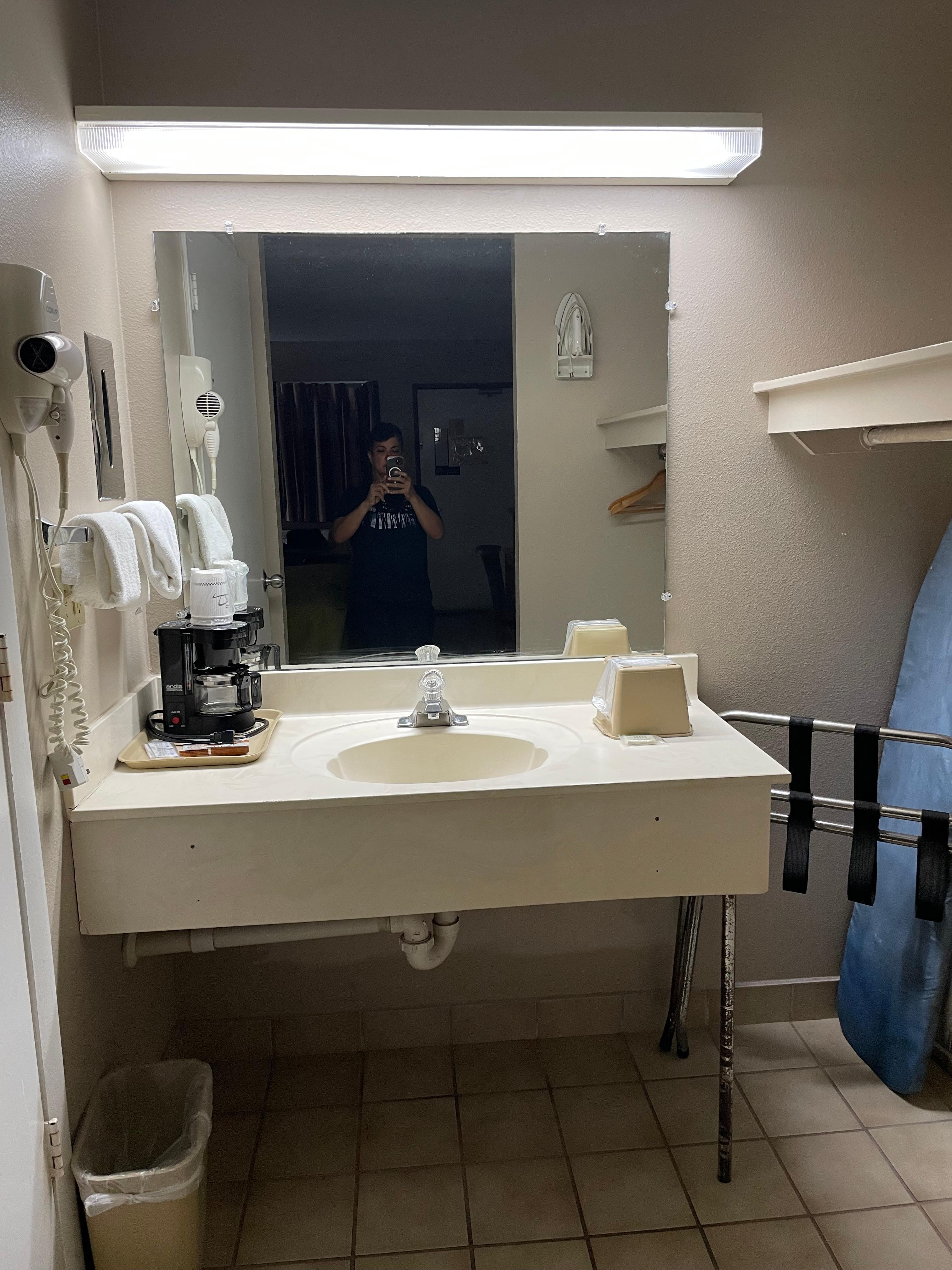 Clean toiletries area