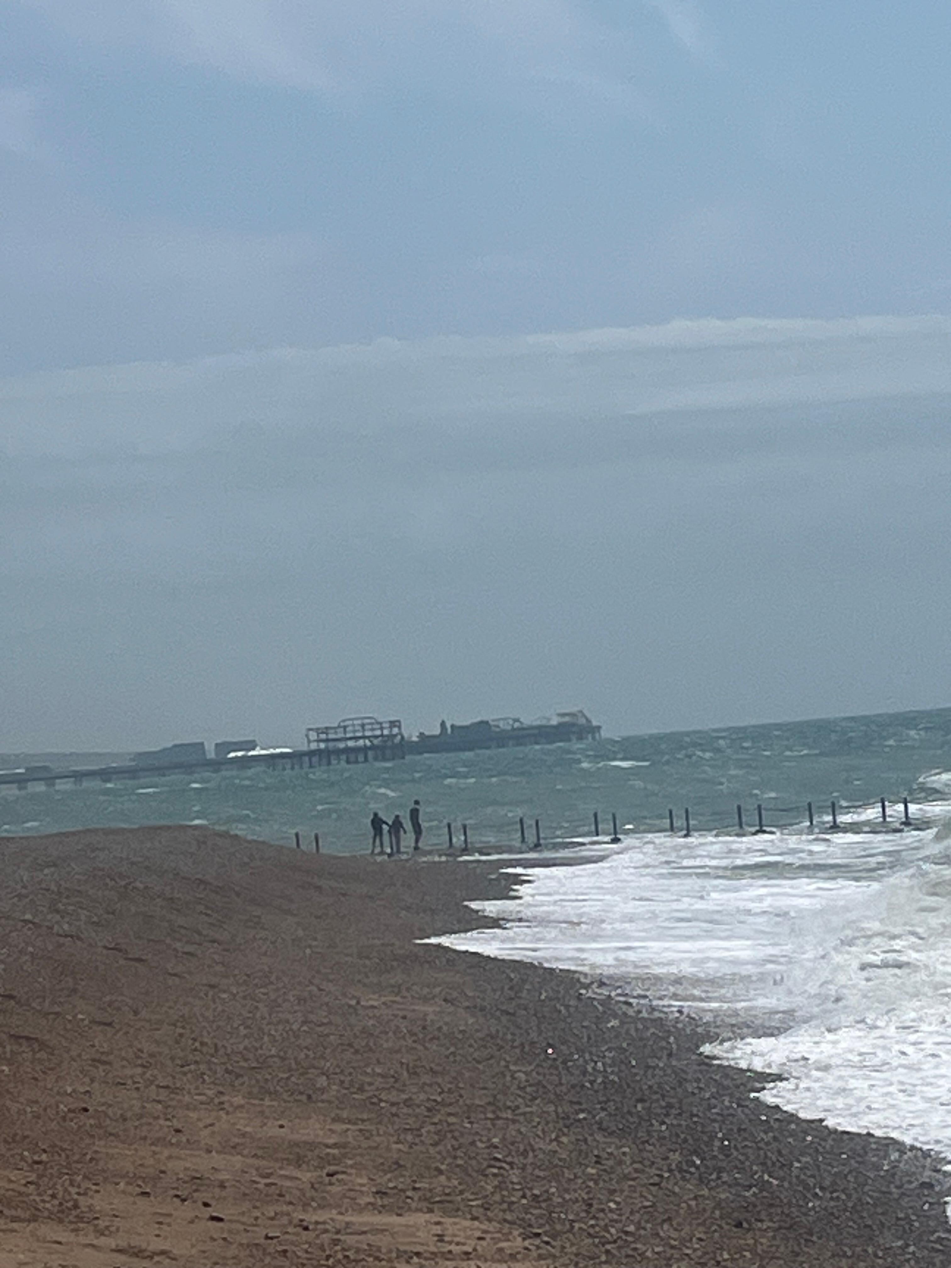 The beach literally across the road around 11am