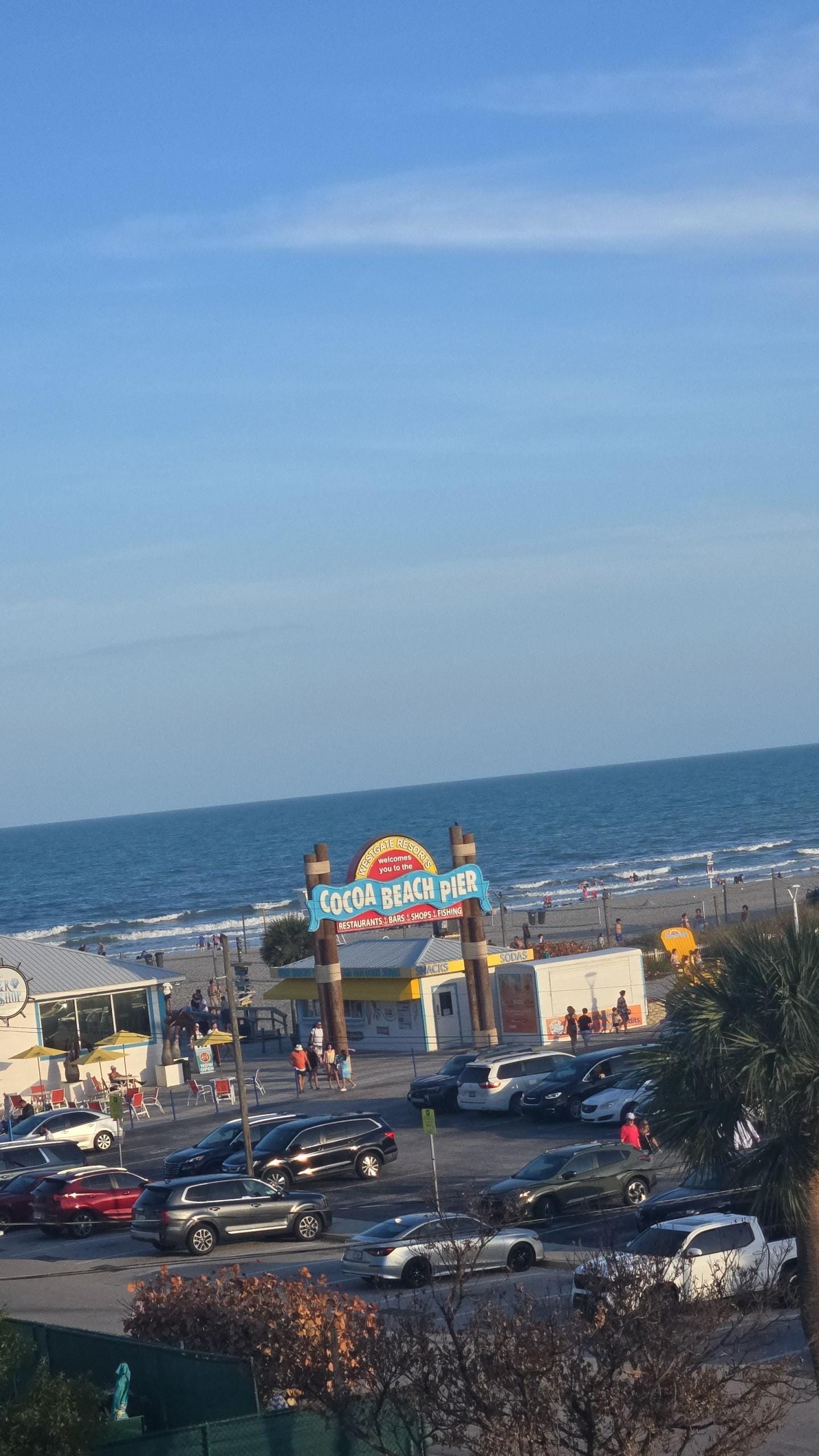 View of pier from our room