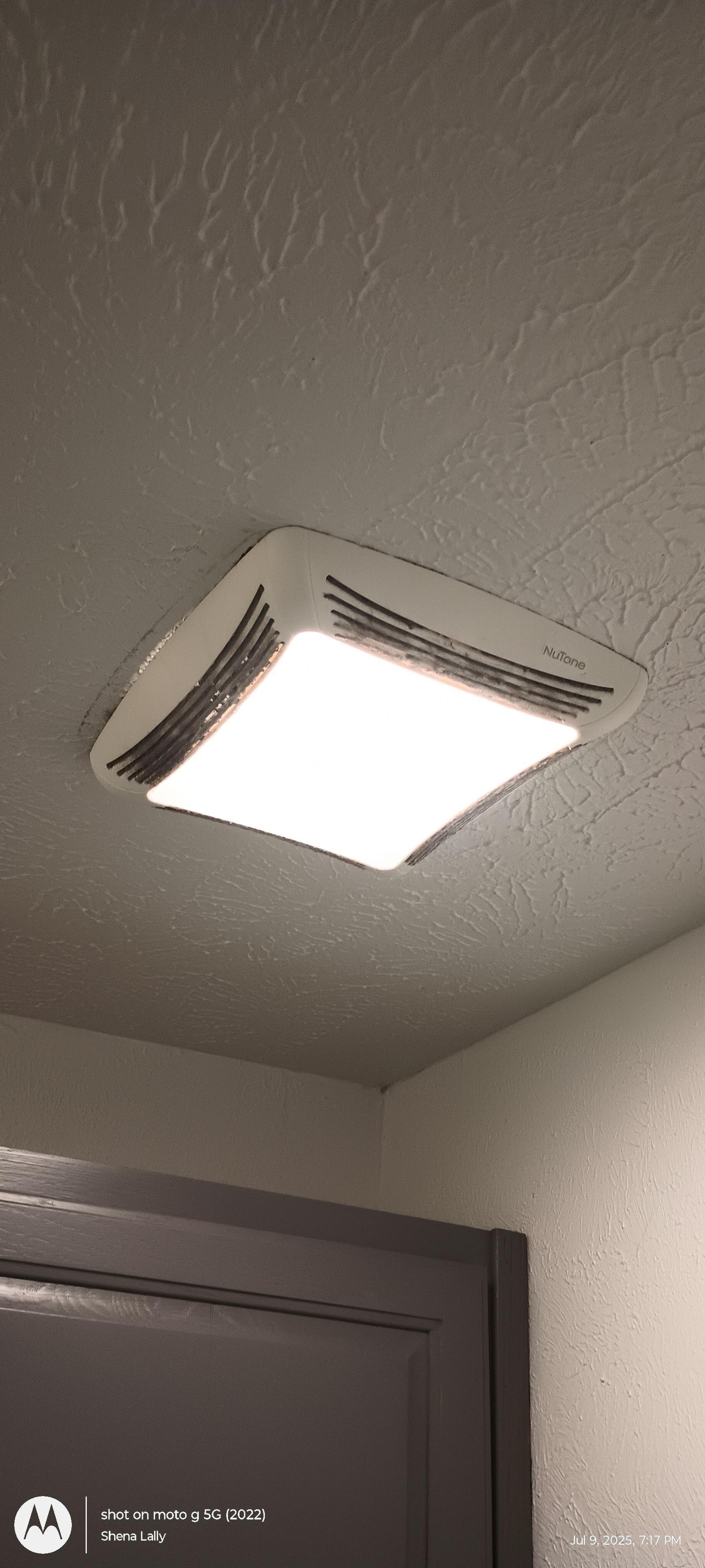Bathroom exhaust needs cleaned