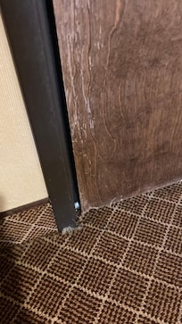 Entrance door in poor condition