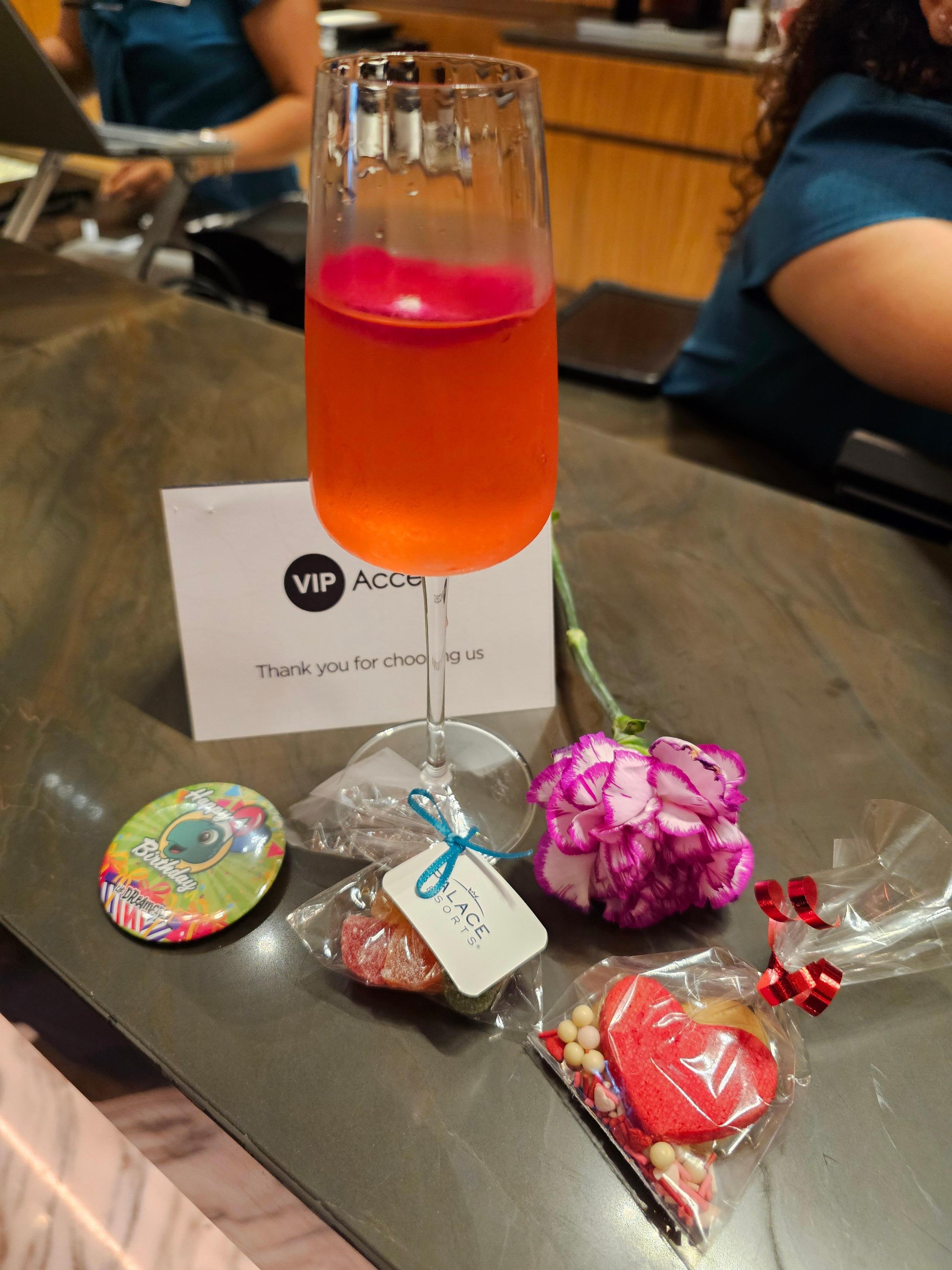 VIP access- check in was quick with welcome drink