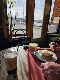 Härlig vy på cafét