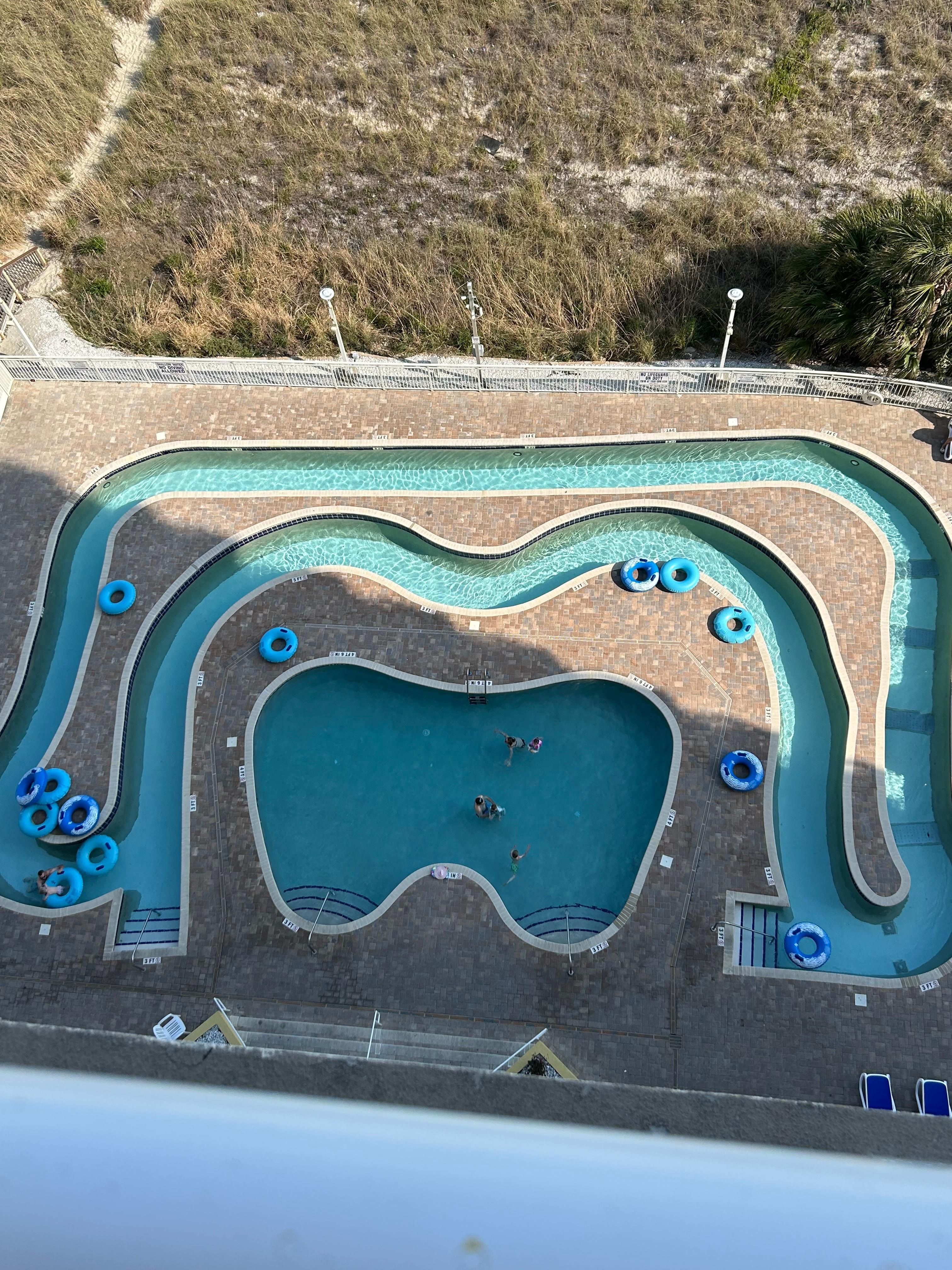 Lazy river float and 4 1/2 feet pool