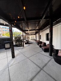 Walking into the hotel