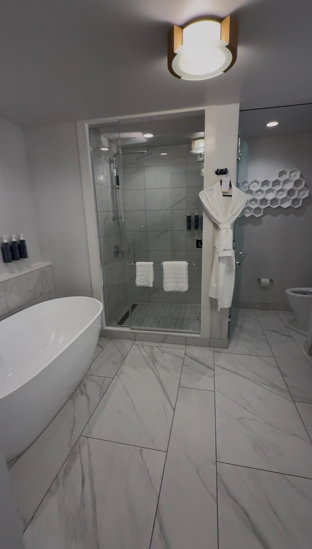 Restrooms from studio room