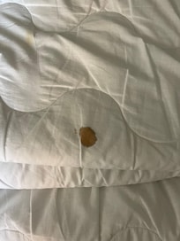 Blood stain on quilt