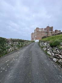 The view to the castle from outside the apartment block.