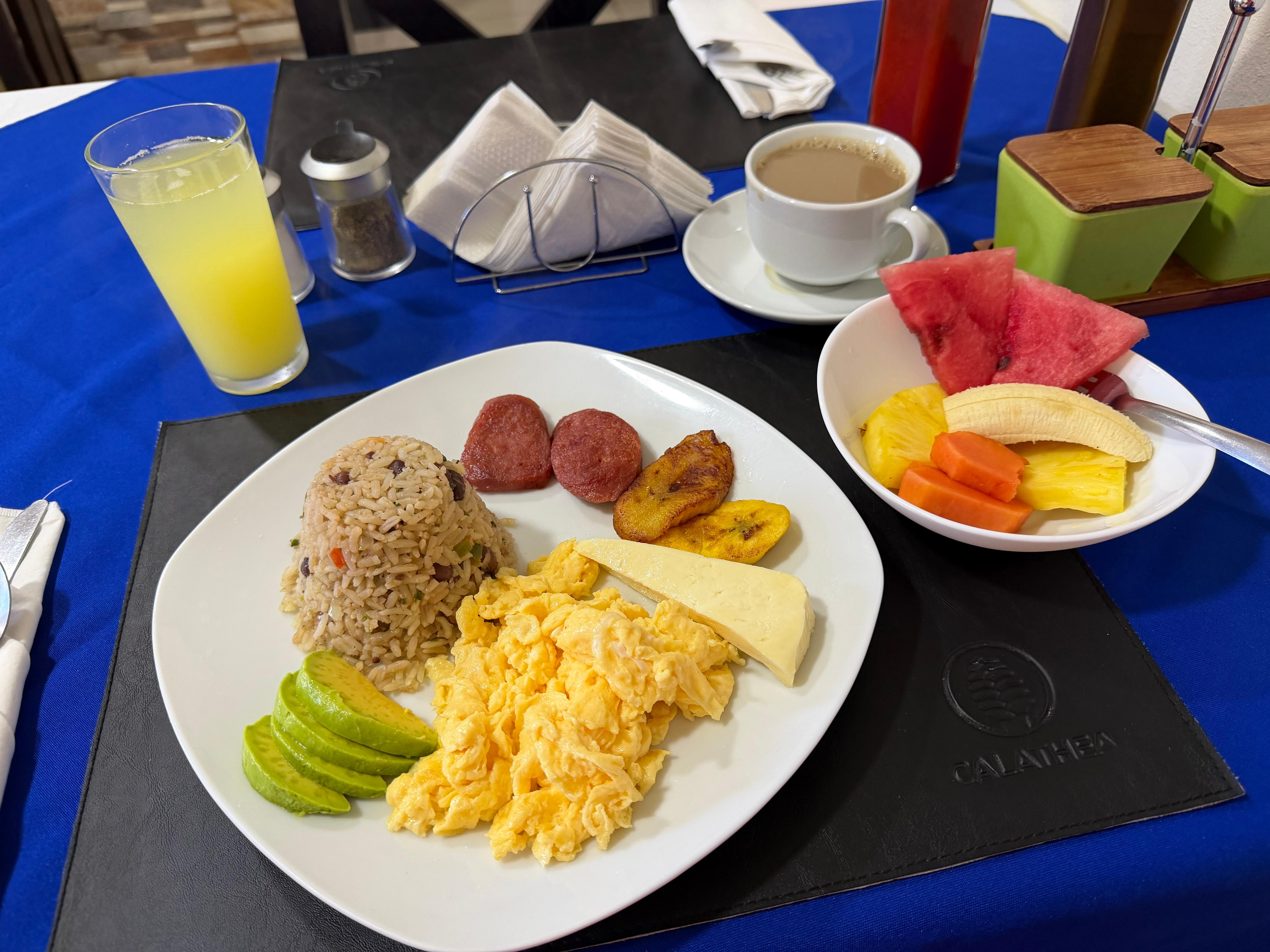 Costa Rican breakfast among other options - muy delicioso!