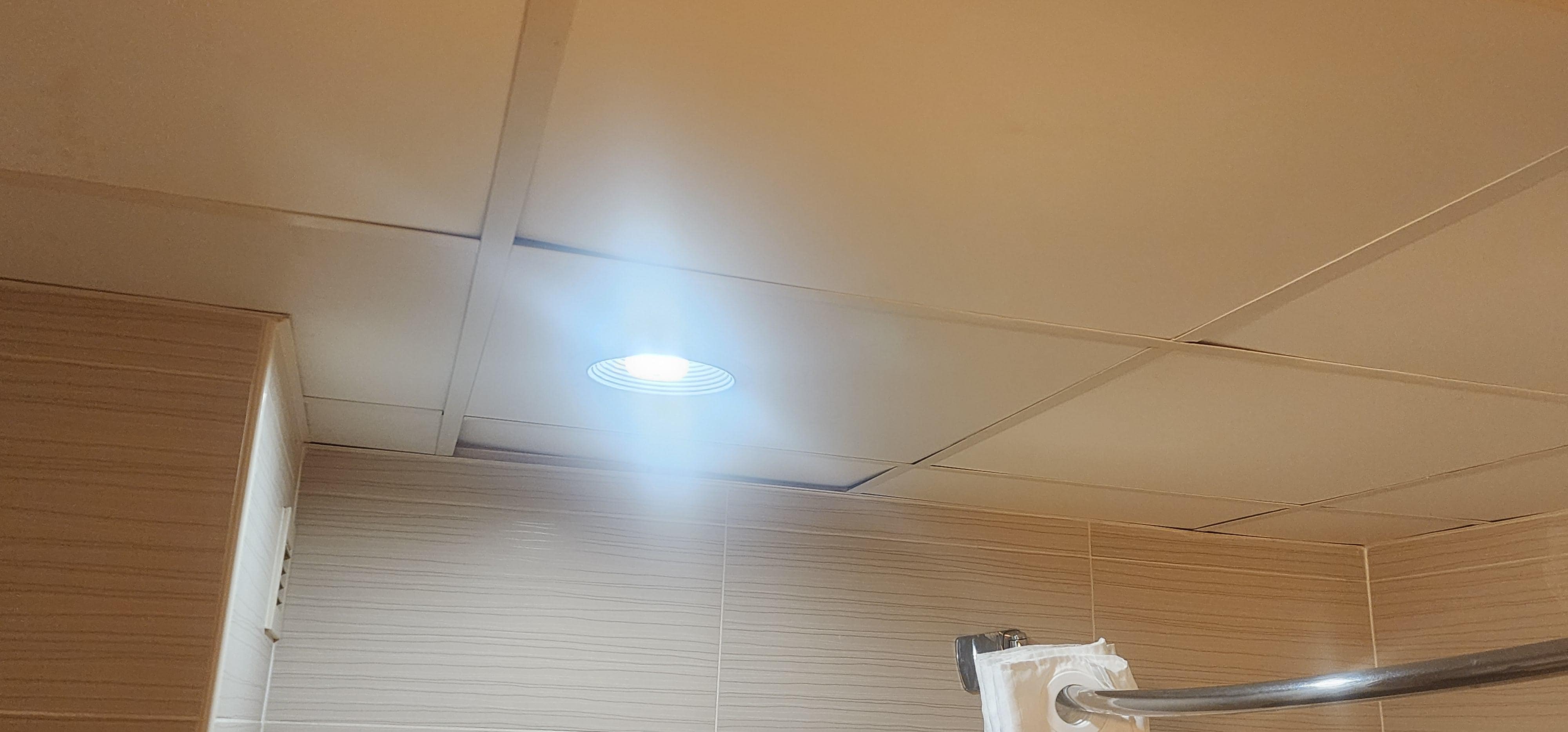 Damaged drop ceilings.