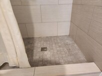 Water clogs up as you shower.