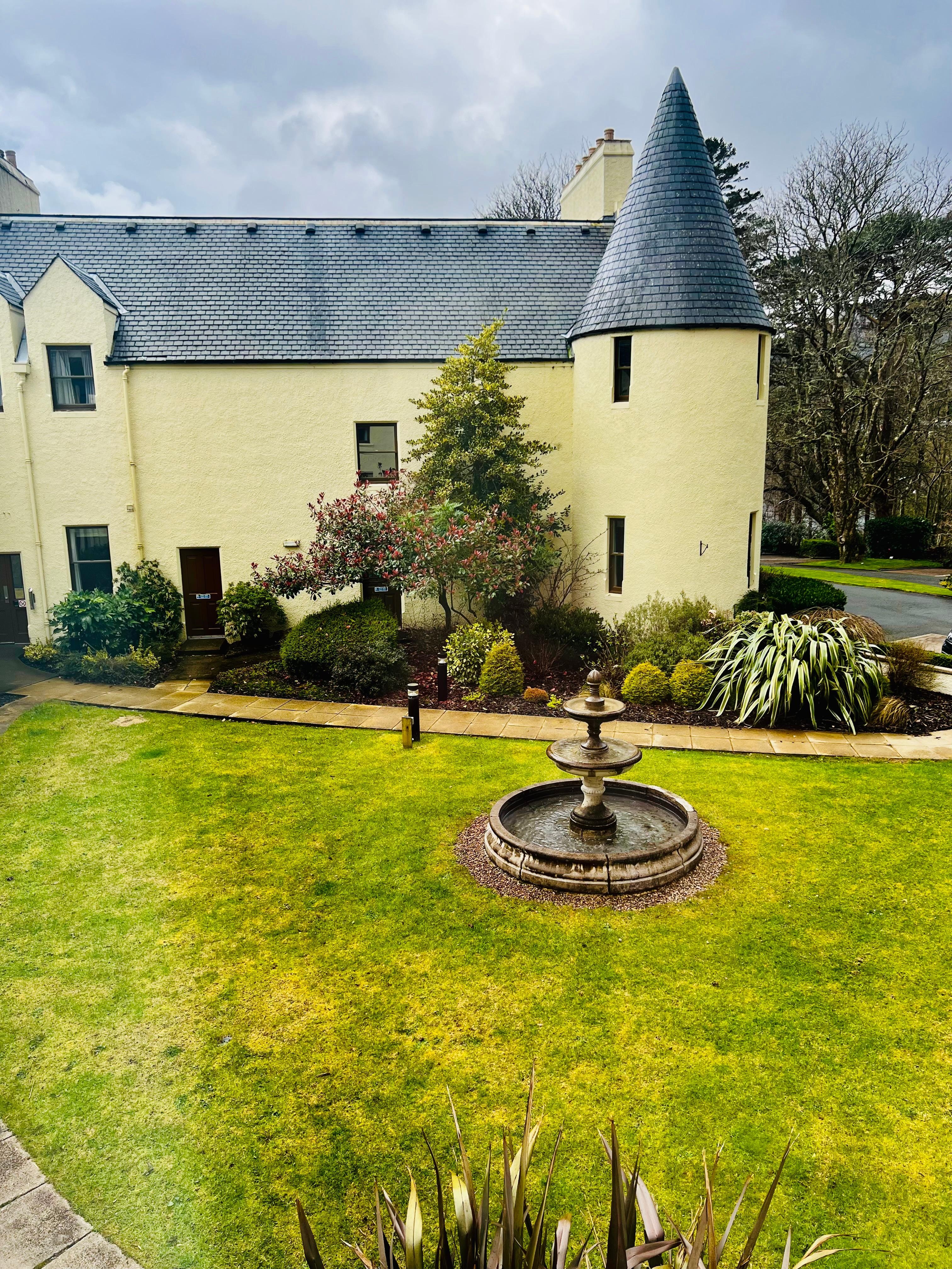 This is the view onto the garden from our room.