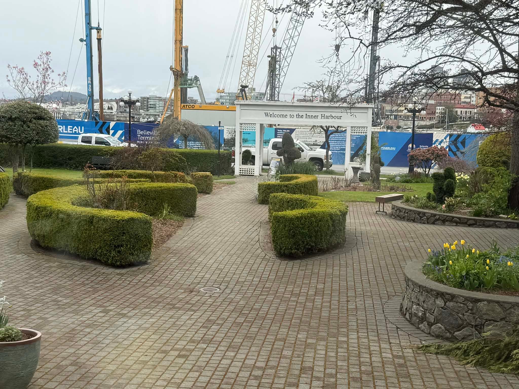 Window view from the dining area