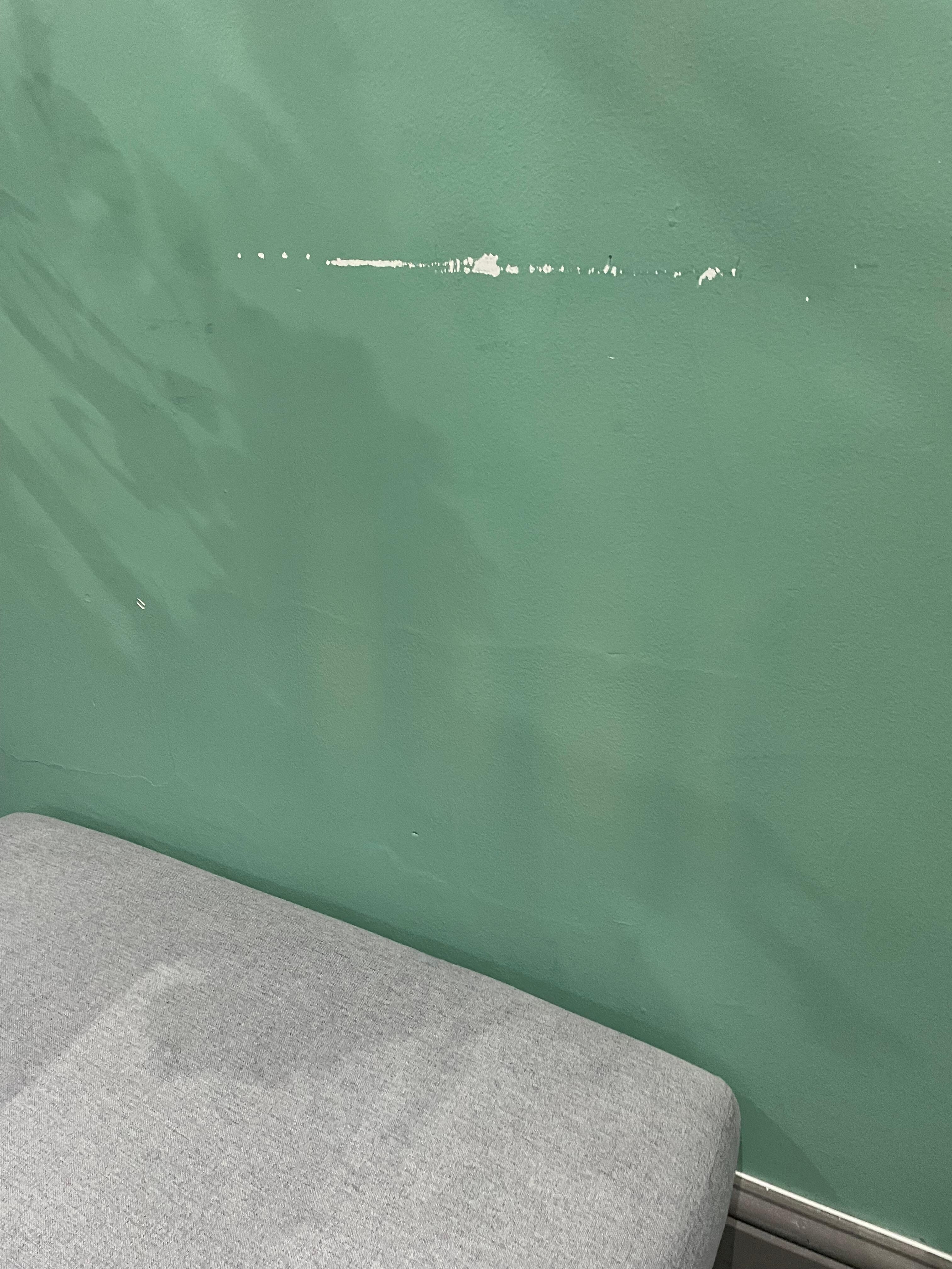 Damaged walls and furniture 