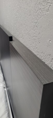 Dust covered headboard
