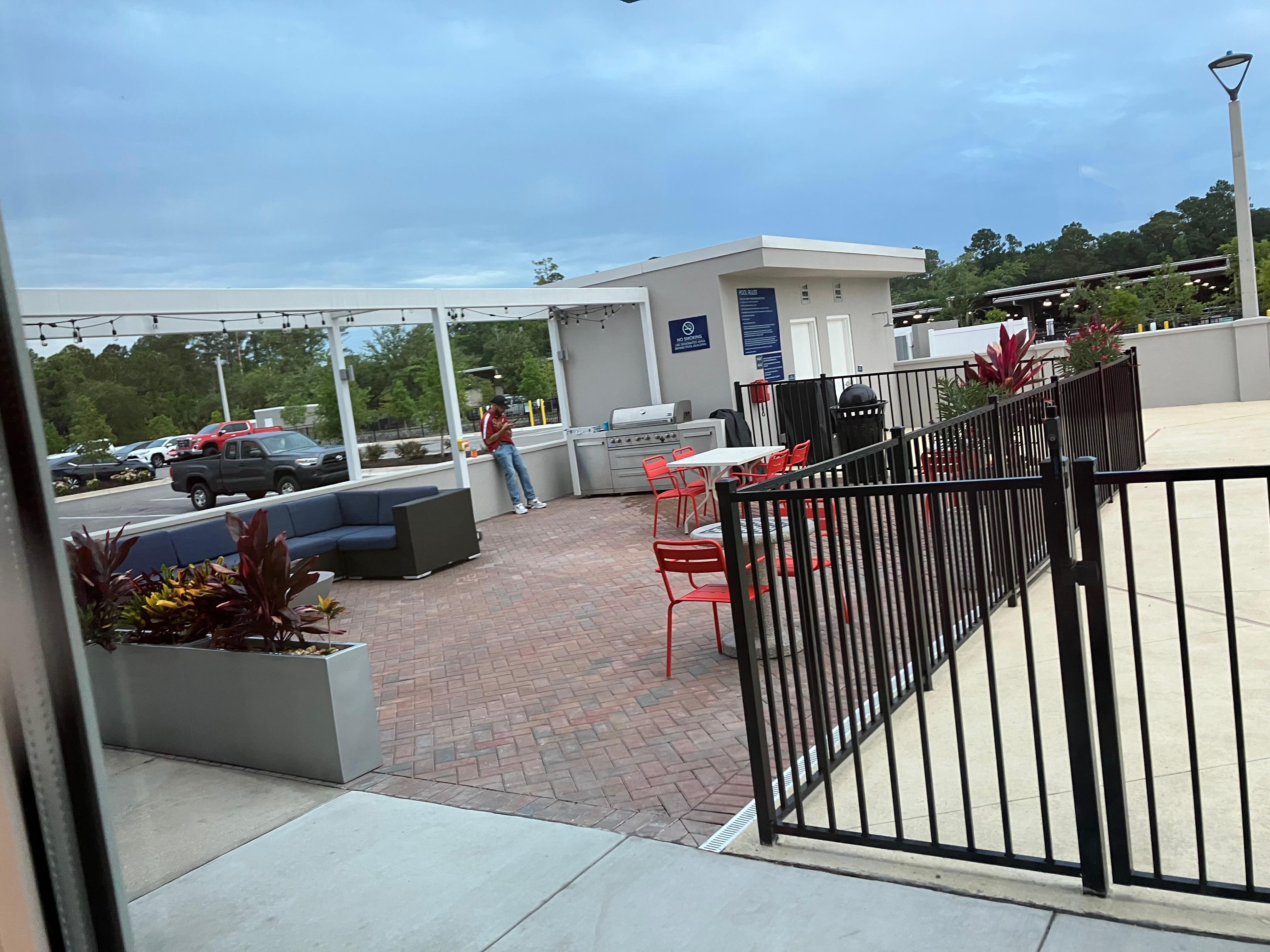 Outdoor lounge area