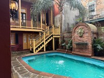 The pool was too cold to swim in late January, but still pretty