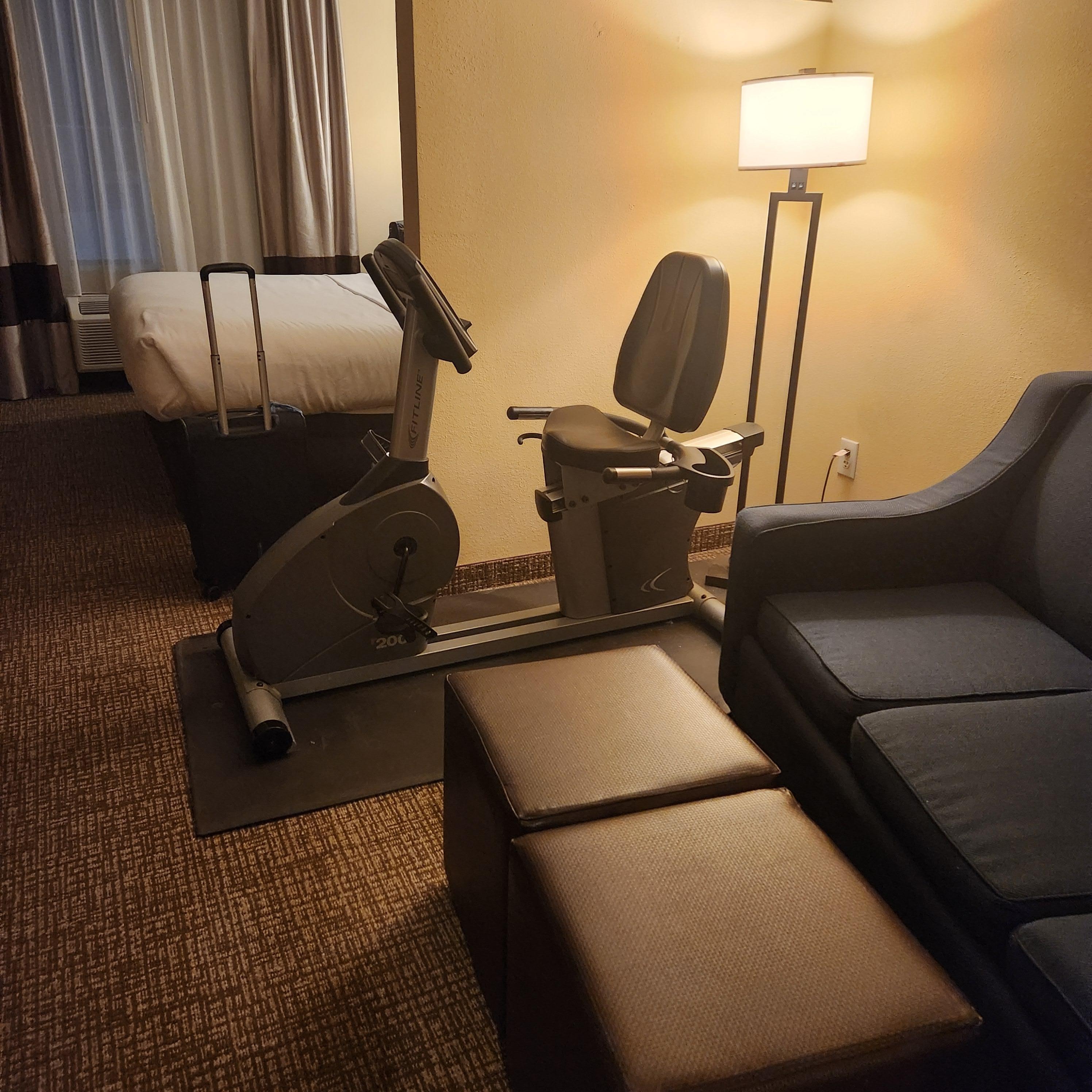 Exercise bike included in this room. Not sure why but we used it.