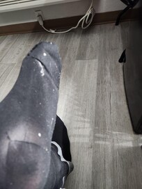 My socks after just a few minutes