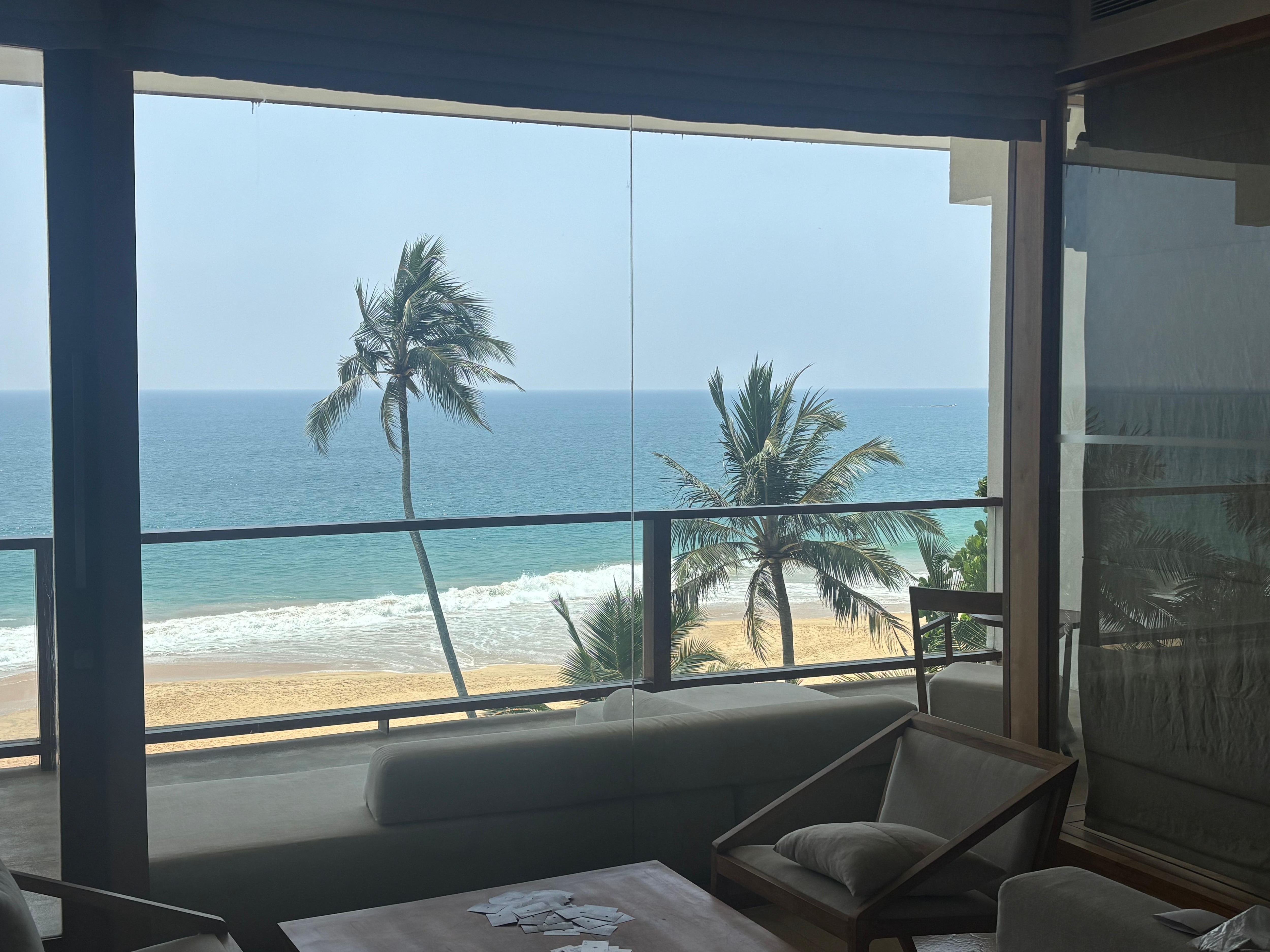 The sitting area in the suite