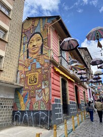 Mural by a small park on the witches market