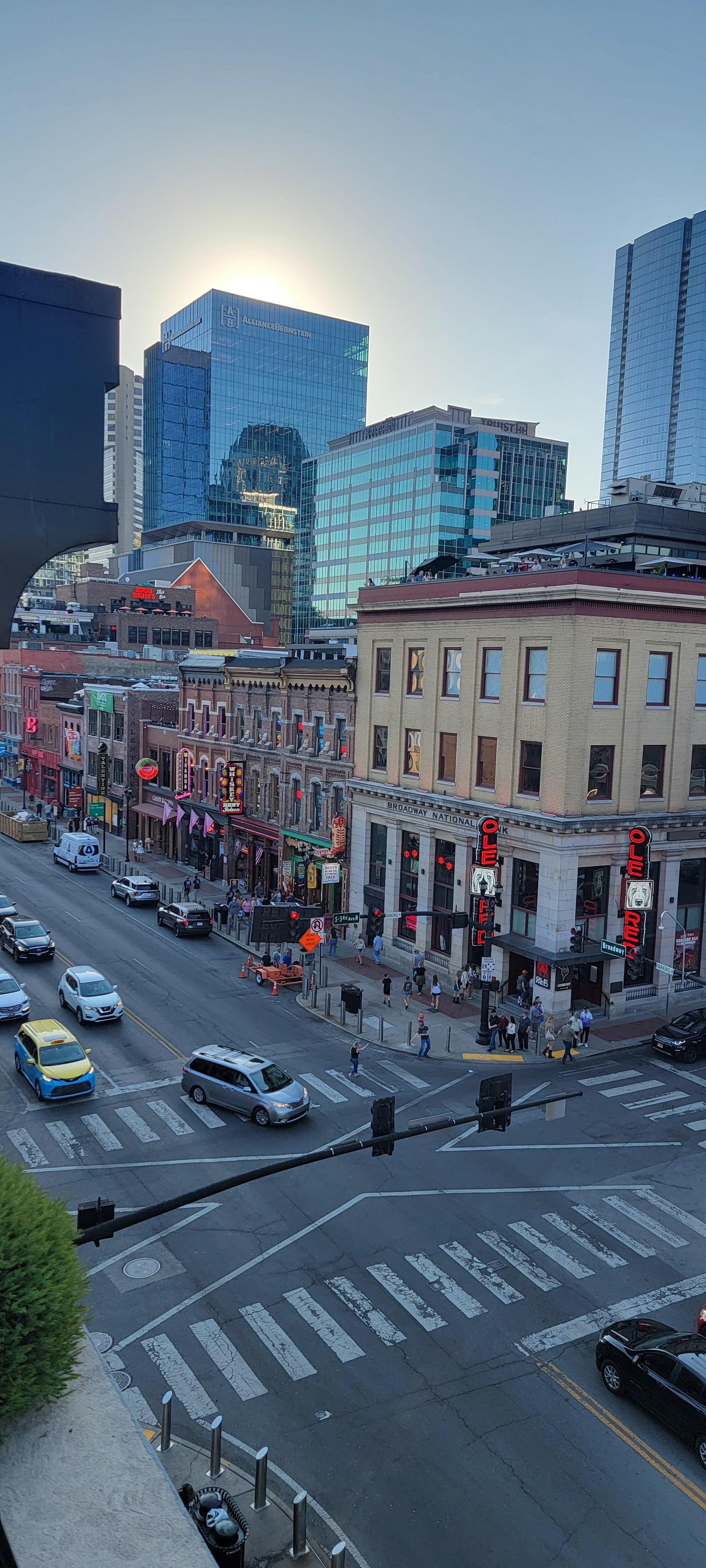 The view from the rooftop bar.