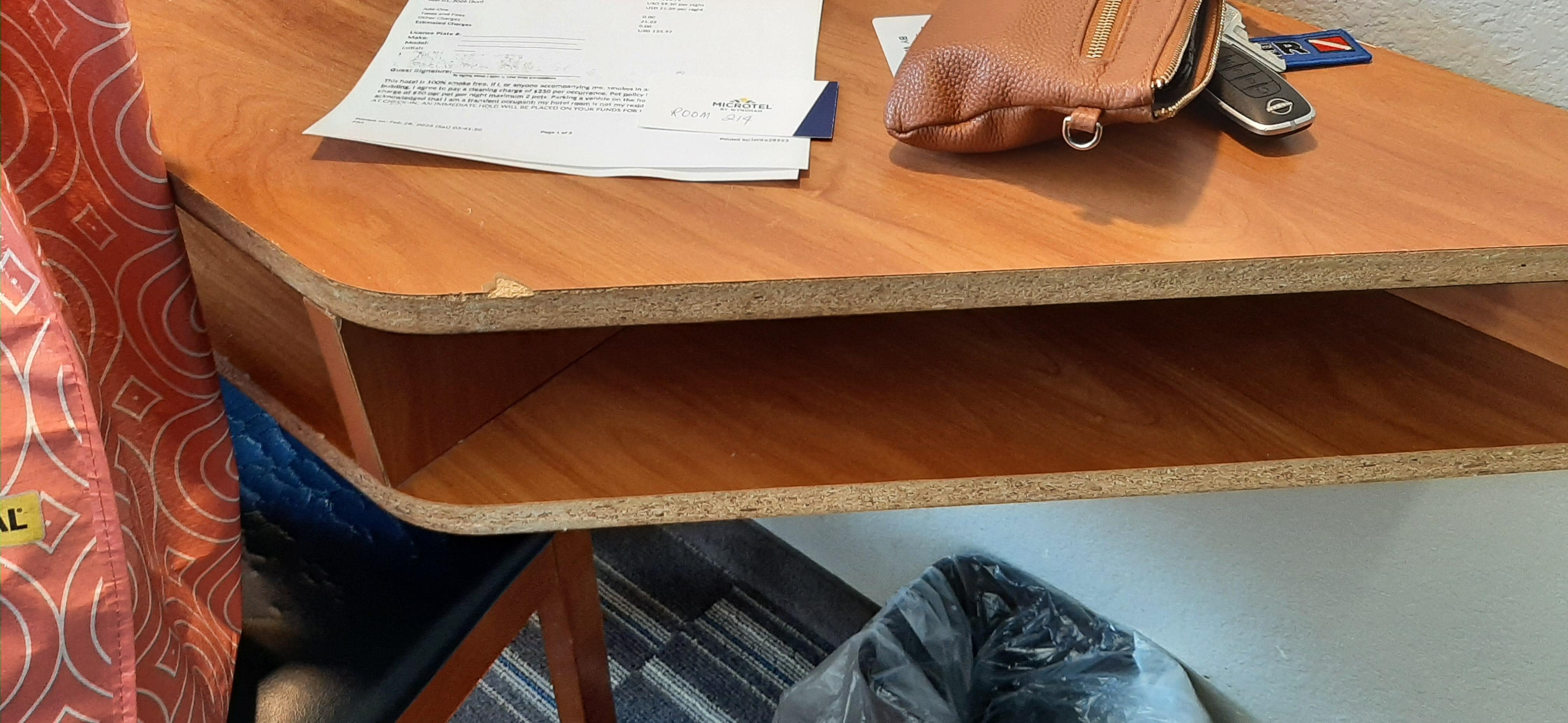 Pieces missing from counter.