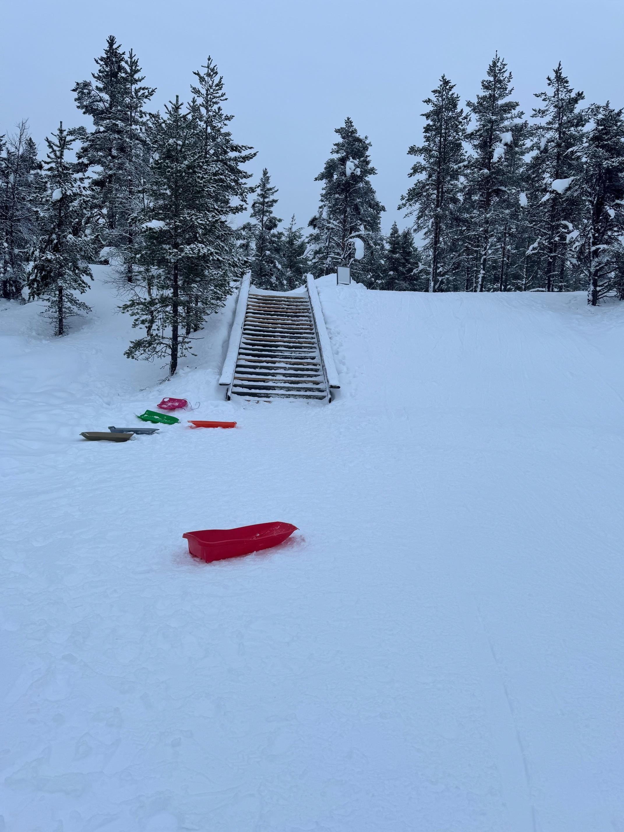 toboggan on the premises