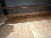 Trash under bathroom vanity