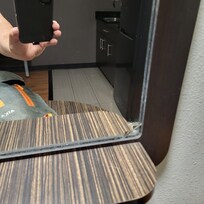 The mirror was broken