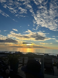 Sunset off the side deck of the hotel