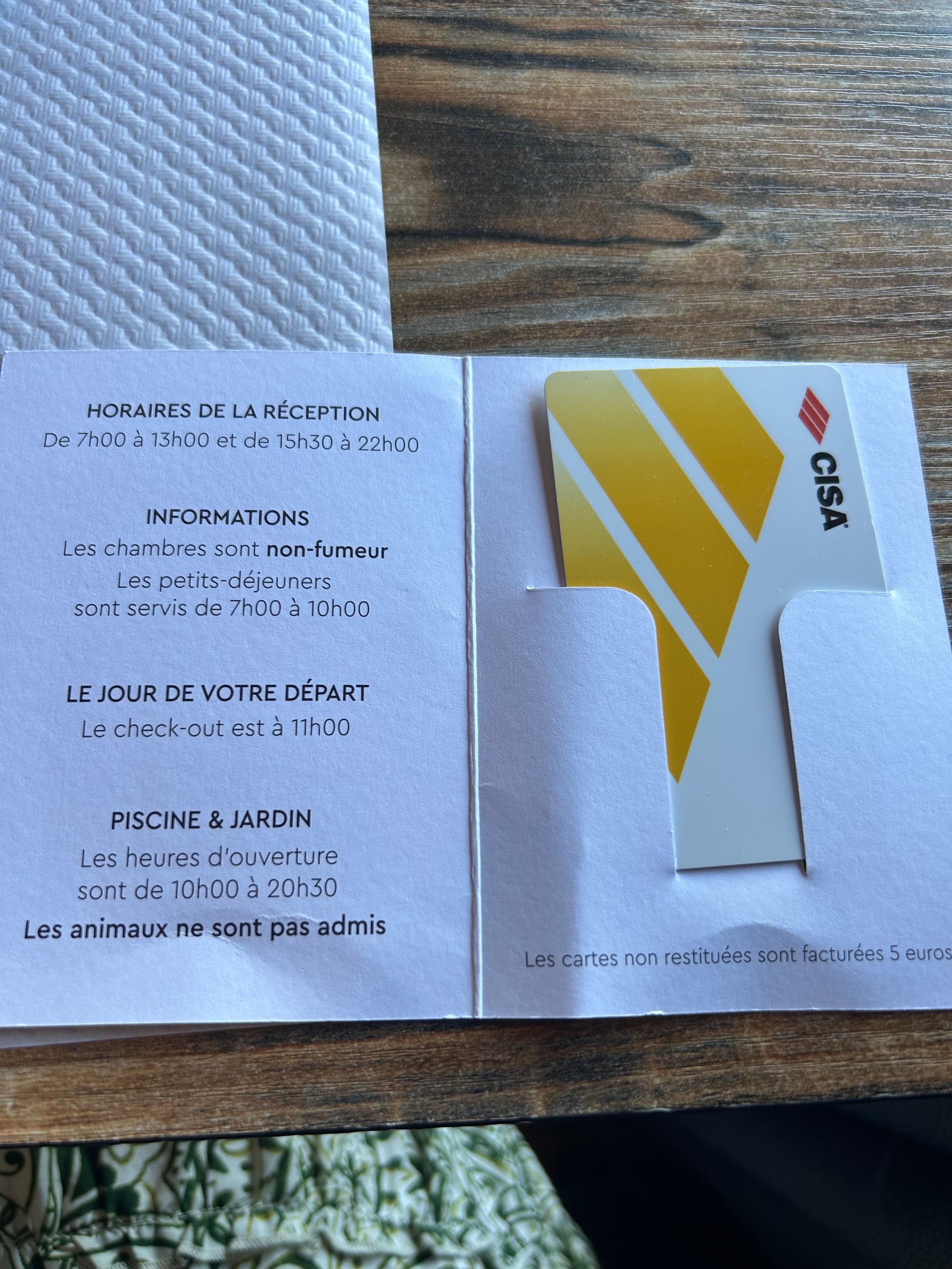 5€ si vous perdez votre carte