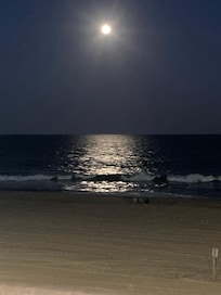 View from the room at night.