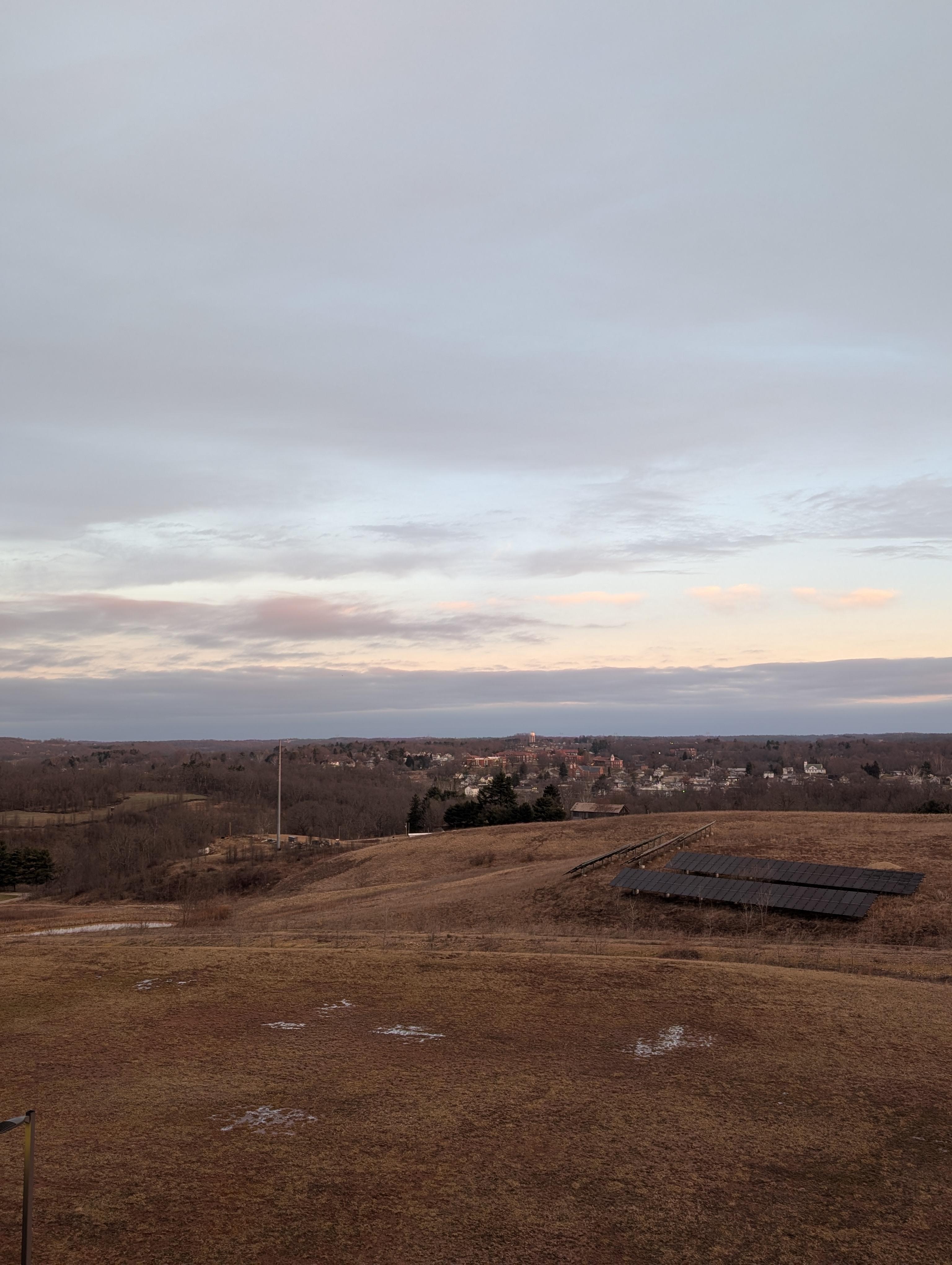 We stayed in a room with the city view! This was first thing in the morning.