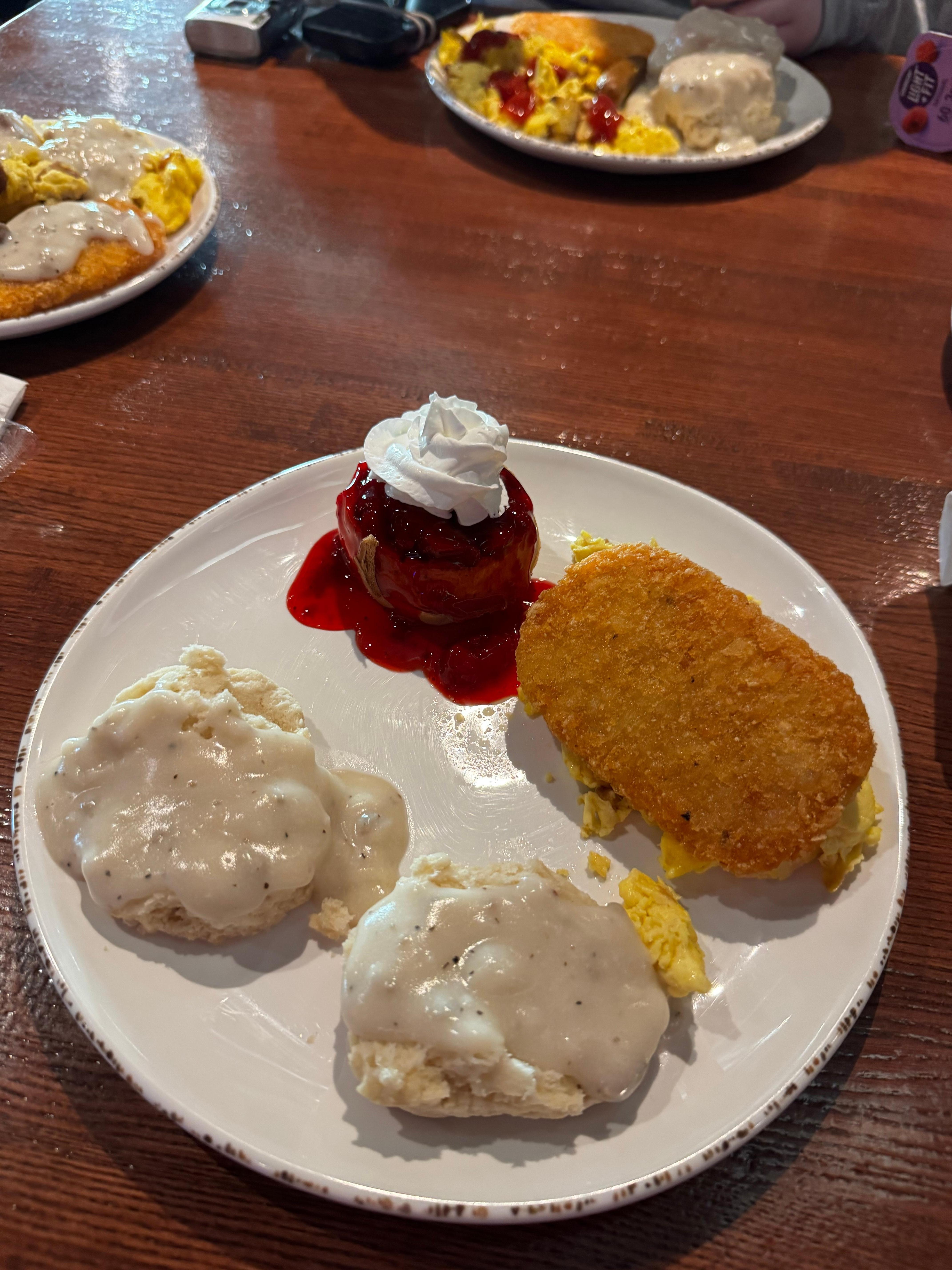 Breakfast, no take out, must dine in, included with wristband